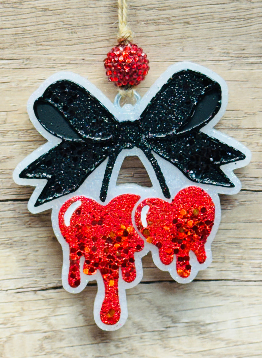 Dripping Heart Cherries with Black Bow – Sweet Southern Scents ...