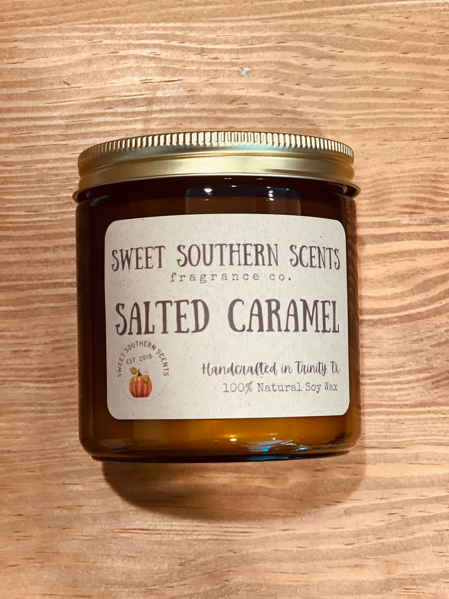 Salted Caramel scented soy candle – Sweet Southern Scents Fragrance Co.