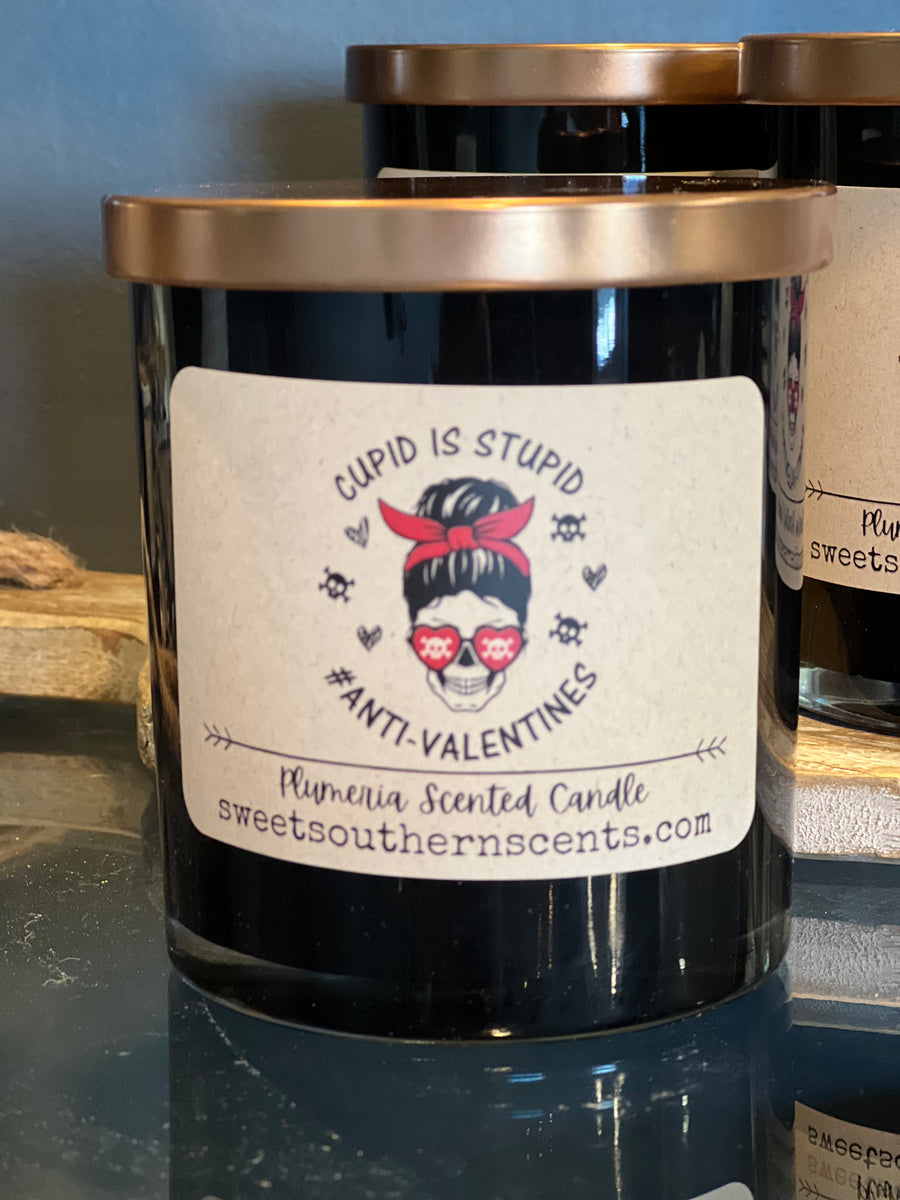 Snarky Valentine candle - Cupid Sucks - Plumeria scented – Sweet ...